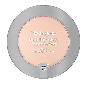 Neutrogena Healthy Skin Pressed Makeup Powder Compact with Antioxidants & Pro Vitamin B5, Evens Skin Tone, Minimizes Shine & Conditions Skin, Light 20.34 oz