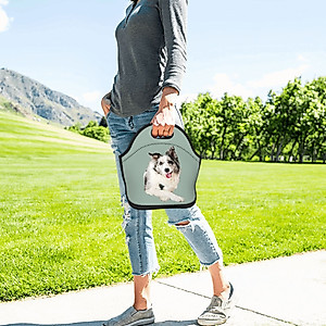Personalized Pet Lunch Bag, Custom Pet Lunchbag, Custom Insulated Neoprene Lunch Bag, Customizable Pet Photo Lunch Tote with Zipper, Cute Funny Reusable Lunch Box Containe for Adults, Pet Lovers