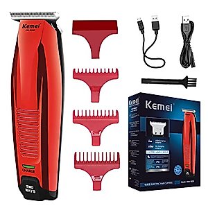 KEMEI Men's Precision Modelling DIY Hair Cutter Baldheaded Hair Beard Trimmer Professional Barber Cordless Hair Clipper Machine Rechargeable Hair Trimmers