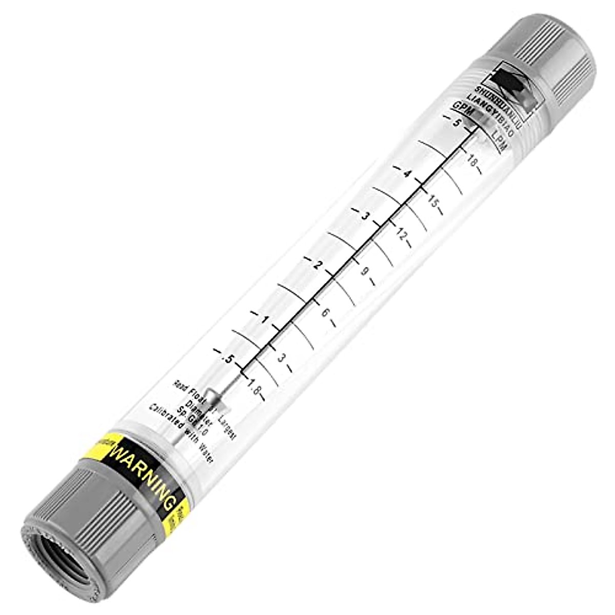 Water Flow Meter,Ozgkee Flow Meter Tube Type Flow Meter for Liquid Pipeline Flowmeter 0.5‑5 Gpm / 1.8‑18 Lpm Flow Meter Water