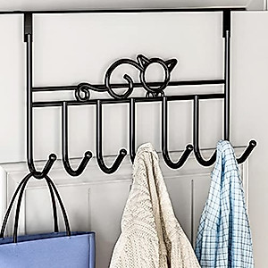 Yardwe Over The Door Hook Hanger Cat 7 Hook Rack Shirt Belt Hat Coat Towel Organizer Iron Hook