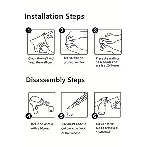 Adhesive Hooks, Heavy Duty Wall Hooks Towel Hooks Wall Hangers Waterproof Stainless Steel Sticky Hooks No Drill Door Hook, Stick on The Wall, Door, Bathroom, Kitchen, Office-4 Packs (V Black)