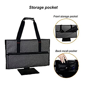 Howay Travel Carrying Case for 24in LCD Display Screen Desktop Computer Monitor Carrying Case Moving Monitor Screen Protective Monitor Bag(Black)