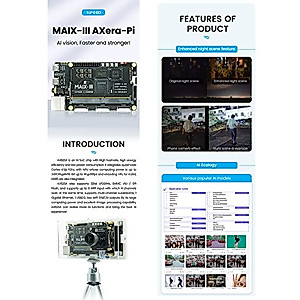 Sipeed AXera-Pi Single Board Computer, M3AXPI AI Low-Light Vision Machine, Jetson Nano Low-Light Vision Alternative,for AI Smart Robotics/Night Vision Enhancement (OS04A10 Camera)