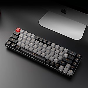 Qisan Mechanical Keyboard Gaming Keyboard Brown Switch 68-Keys Mini Design (60%) Gaming Wired Keyboard White Magicforce
