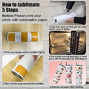 GRAUERHUND 12 Pack 20 oz Sublimation Tumblers Set Skinny Straight Double Walled Stainless Steel Blank Tumbler Bulk with Lid, Straw, DIY Stickers, Shrink Wrap, Rubber Base, Tape for Sublimate