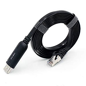 OIKWAN USB Console Cable 6 FT USB to RJ45 Serial Adapter Compatible with Router/Switch of Cisco Black