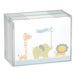 American Greetings Baby Shower Thank You Cards with Envelopes, Giraffe, Elephant and Lion (50-Count)