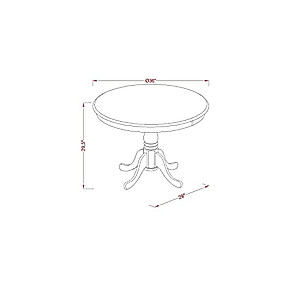East West Furniture Dining Table, 36x36 Inch, AMT-ANB-TP