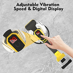 Tile Vibration Tool Compatible with Dewalt 20V Max Battery(Battery not included) Tile Vibration Leveling Machine with 8 Level,Digital Display,Suction Cup & & Lock Design for Floor | Tile | Wall