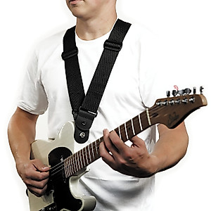 D'Addario Accessories Leather Dare Guitar Strap - Black