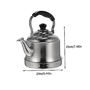 GRIRIW 1pc Stainless Steel Kettle Coffee Espresso Machine Kitchen Gadget Water Boiling Kettle Insulated Coffee Home Tea Kettle Espresso Coffee Machines Stainless Steel Water Kettle Silver