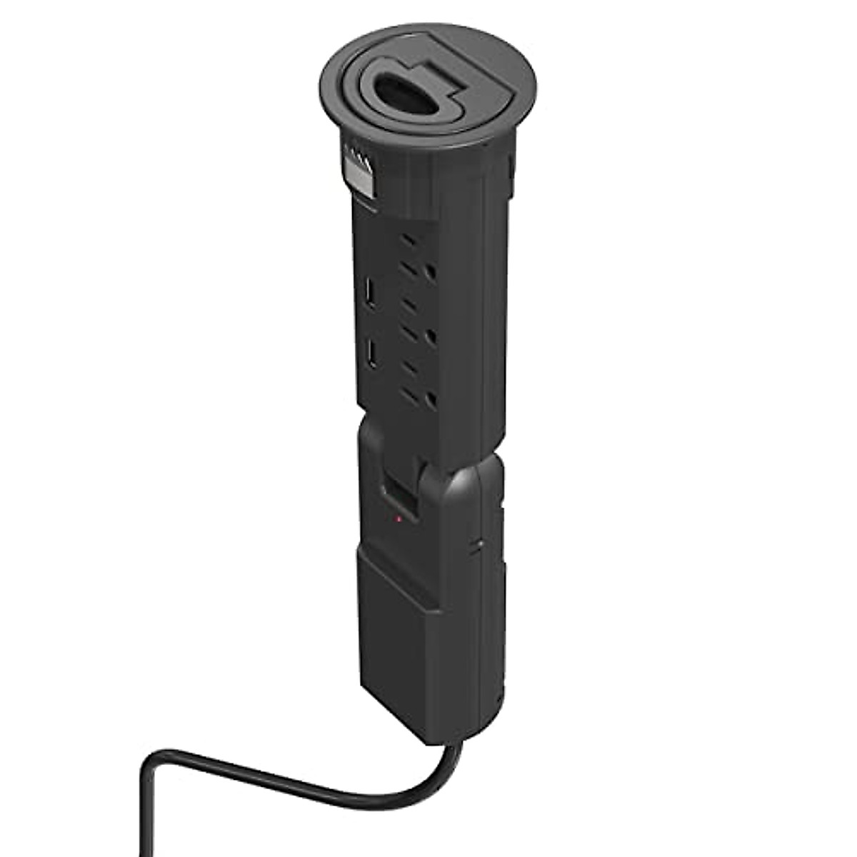 Balt Pop-Up Grommet Power Outlet and USB Charger, Requires a 2.36" (60mm) hole (66666) , Black