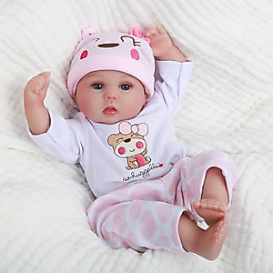 CHAREX Reborn Baby Dolls Girl - 16 Inches Realistic Soft Vinyl Newborn Baby Doll That Look Real, Best Toy for Kids Ages 3+