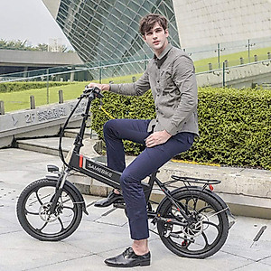 20" Folding Electric Bike for Adults,350W Electric Bicycle City Ebike Electric Bicycles for Adults with 48V 10.4AH Removable Battery, Shimano 7-Speed Electric Commuter Bike 20LVXD30 for Men Women