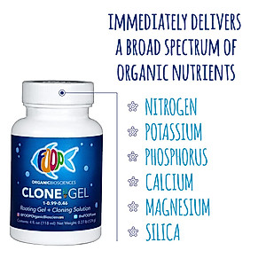 FOOP Clone Gel - Two Products in One: Rooting Gel + Cloning Solution - Get Big Fat White Fuzzy Roots Faster and Make Cloning Simple | Works Great in All Cloning Media (4oz)