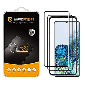 Supershieldz (2 Pack) Designed for Samsung Galaxy S20 5G / Galaxy S20 5G UW Tempered Glass Screen Protector with (Easy Installation Tray), (3D Curved Glass) Anti Scratch, Bubble Free (Black)
