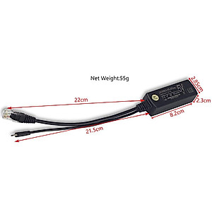 UCTRONICS for Raspberry Pi PoE Splitter 5V [2-Pack] - Active PoE to Micro USB Adapter, IEEE 802.3af Compliant, for Tablets, Dropcam and Raspberry Pi 2/3, and More