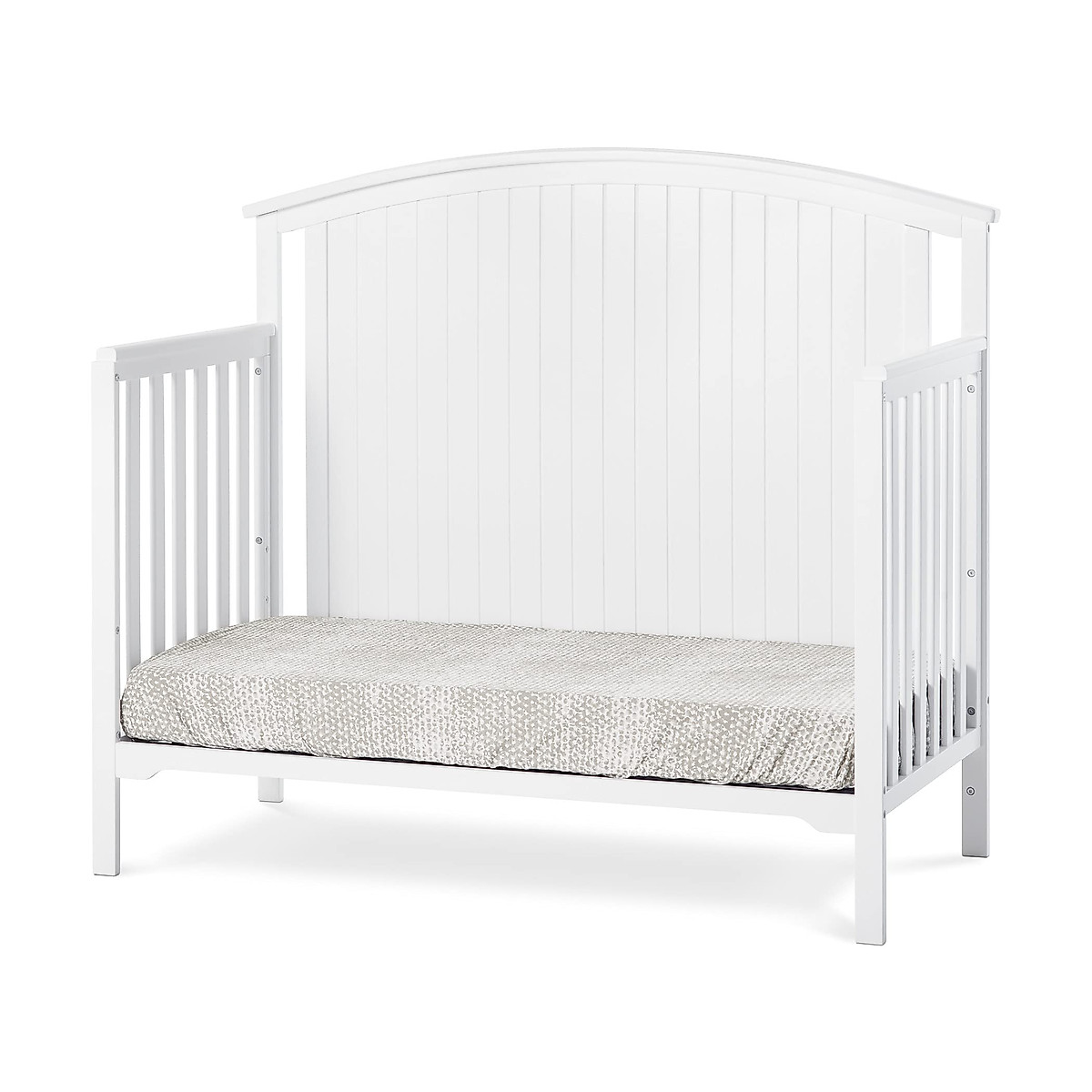 Child Craft Cottage Curve Crib and Dresser Nursery Set, 3-Piece, Includes 4-in-1 Convertible Crib, 3 Drawer Dresser, and Changing Table Topper, Grows with Your Baby (Dapper Gray)