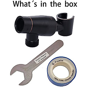 G-Promise Solid Metal Shower Head Holder for Hand Held Showerhead, Adjustable Bracket, Shower arm Adapter, Universal Shower Arm Mount,Oil-Rubbed Bronze Finish