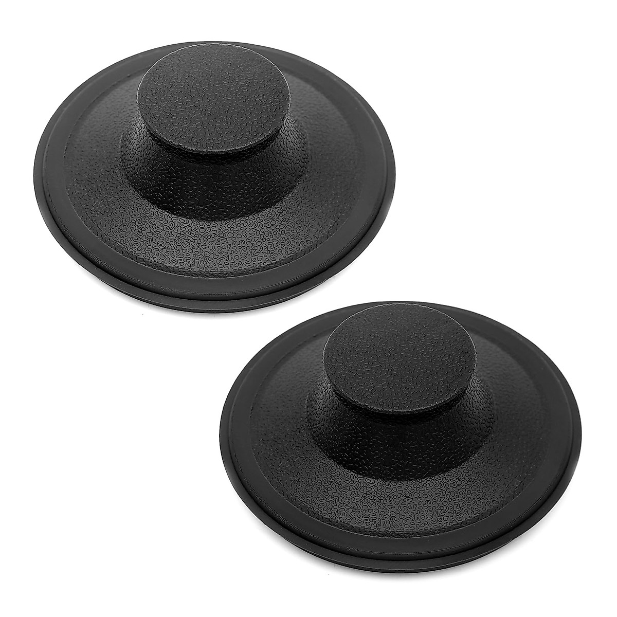 (2 Pack) Exact Replacement for InSinkErator STP-PL/STPPL Black Rubber Sink Stopper for Garbage Disposal – Compatible with Standard 3-1/2" Drains from Kohler, Waste King, Whirlpool, and More