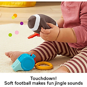 Fisher-Price Tiny Touchdowns Gift Set, 3 football-themed baby toys and teether for infants ages 3 months and up