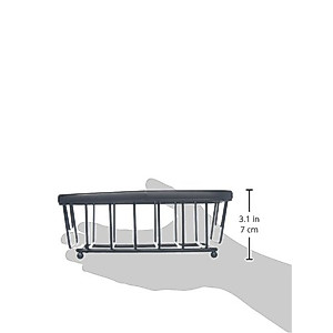 Spectrum Diversified Ashley Flat, Modern Dining Table Décor Horizontal Napkin Holder for Kitchen Tables & Countertops, Black