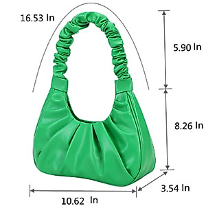CYHTWSDJ fashionable for Women cute Hobo Tote handbag mini clutch with zipper (Green)