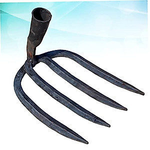 DOITOOL 4 Cleaning Tool Digging Tools Mini Tool Rake Head Replacement Mini Rake Small Shrub Rake Garden Tools Gardening Rake Lawn Forging Shrub Black Cultivator Rake