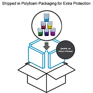 SWARLEY Shot Glasses Set - Cute Shot Glasses | Mini Shot - Tequila Glasses - Vasos de Chupito, Crystal Shot Glasses - Espresso Shot Glass - Colored Glass - Neon Shot (Multi Color) (6 pieces)