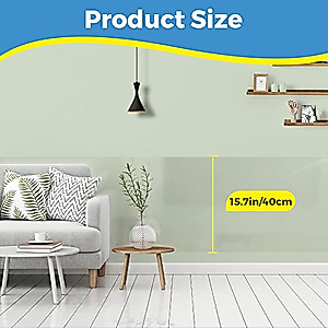 Loiion Clear Wall Protector, Non Adhesive Static Cling Removable Contact Paper, Plastic Stickers for Kitchen & Office from Trash, Chair Back, Wallpaper, Furniture, Door Scratch Dog Cat 6.6ft