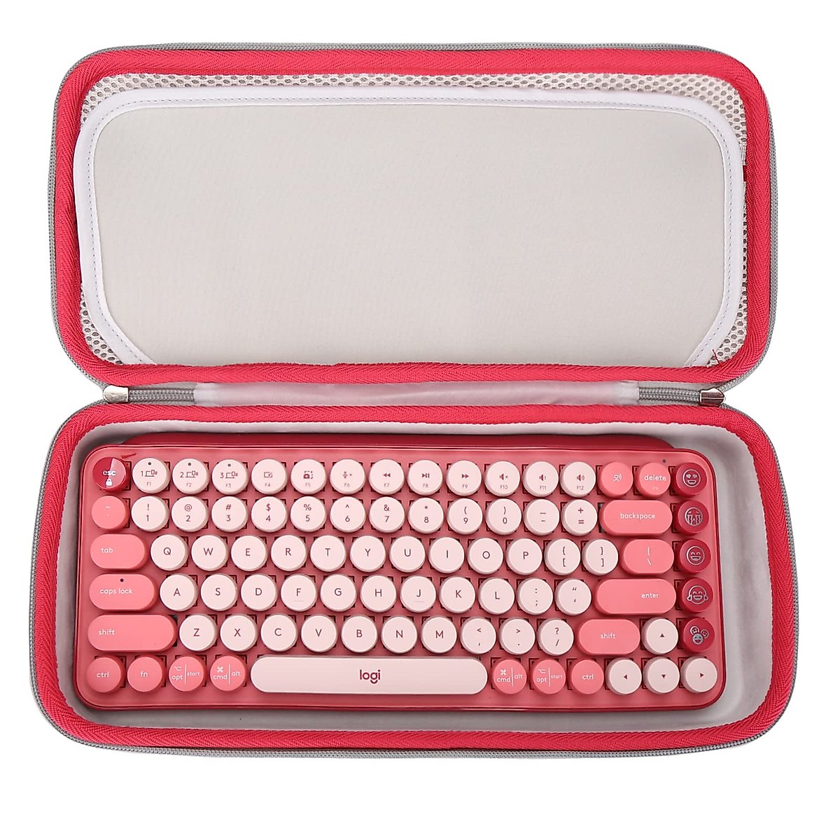 Aproca Red Hard Travel Storage Carrying Case, for Logitech POP Keys Mechanical Wireless Keyboard and POP Wireless Mouse/Keychron K2 Wireless Keyboard