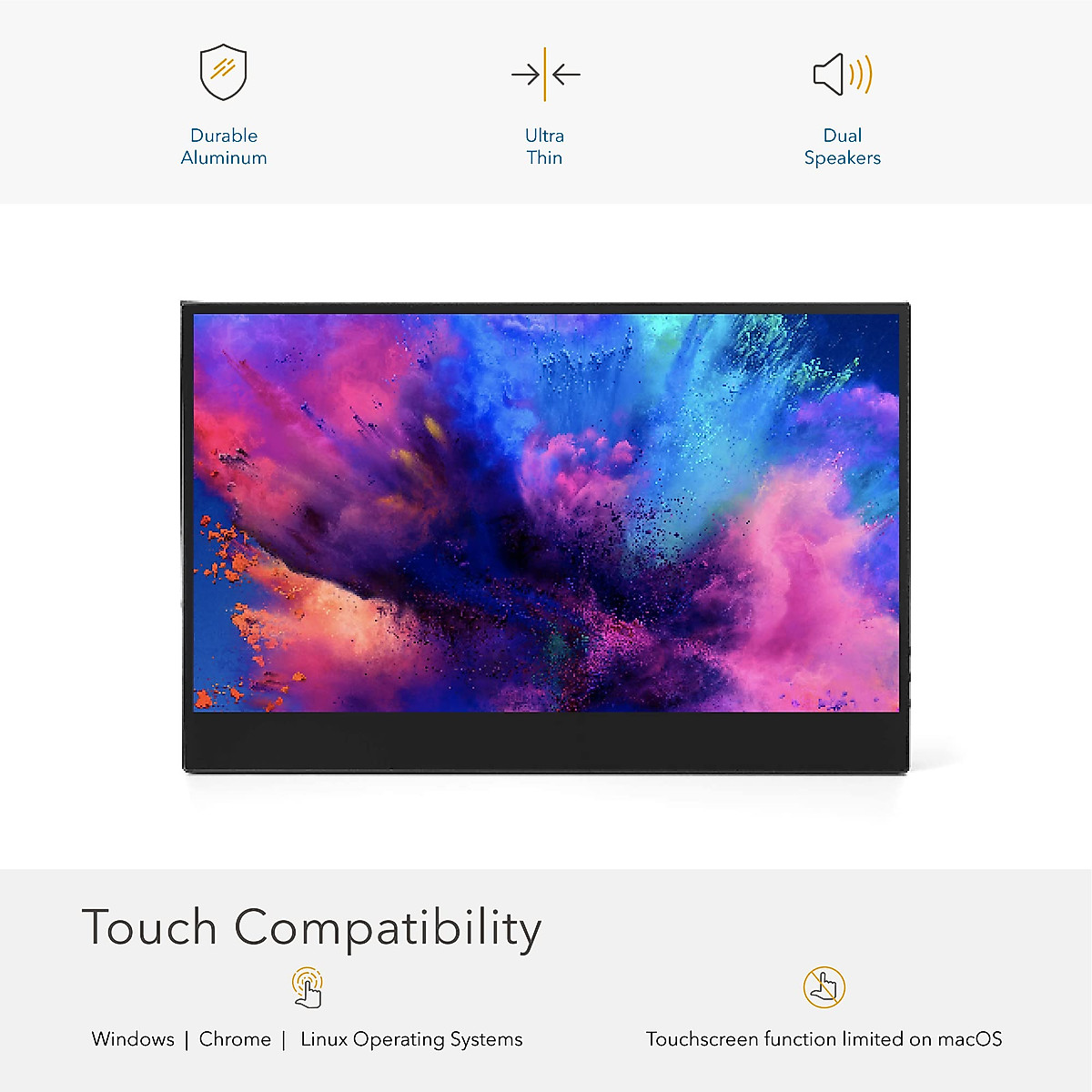 SideTrak Solo 15.6” 4k Touchscreen Portable Ultra HD LED Monitor, Laptop Dual Screen Computer Extender for PC, Gaming & Chrome, Powered by USB-C or HDMI & USB-A
