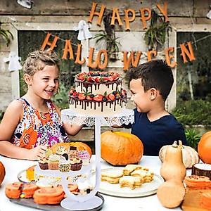 2-Tier Cake Stand, Round Cupcake Dessert Table Stands, Metal Cake Pastry Candy Display Stand Plate/Holder for Wedding Birthday Party, 8/10 Inch Cake Pop Stands Pillar Serving Tray