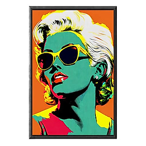 Mid Century Modern Decor - Warhol Marilyn Inspired Pop Wall Art - Maximalist Decor - Preppy Stuff - Cute Room Decor Aesthetic - Retro Decor - Vintage Decor - 11x17" Poster (Unframed) by Katie Doodle