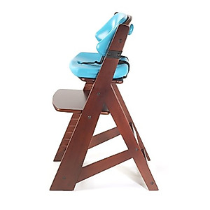 Keekaroo Height Right Kids High Chair with Comfort Cushions, Mahogany/Aqua (0055214KR-0001)
