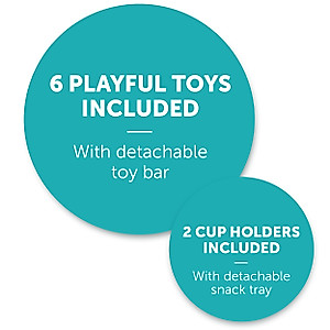 Summer by Bright Starts Deluxe SuperSeat, Island Giggles, Fun Baby Seat for Sitting Up, Playtime, and Meals, Ages 4 Months to 4 Years