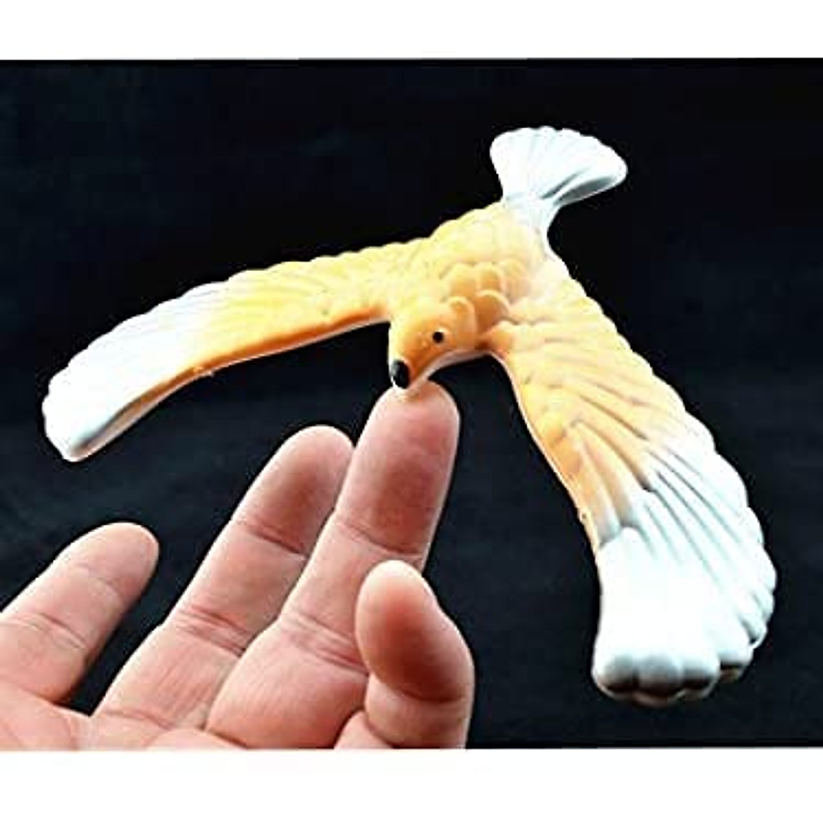 C&H Solutions 5 Pcs Cute Balancing Bird with Clear Triangle Stand (Colors May Vary)