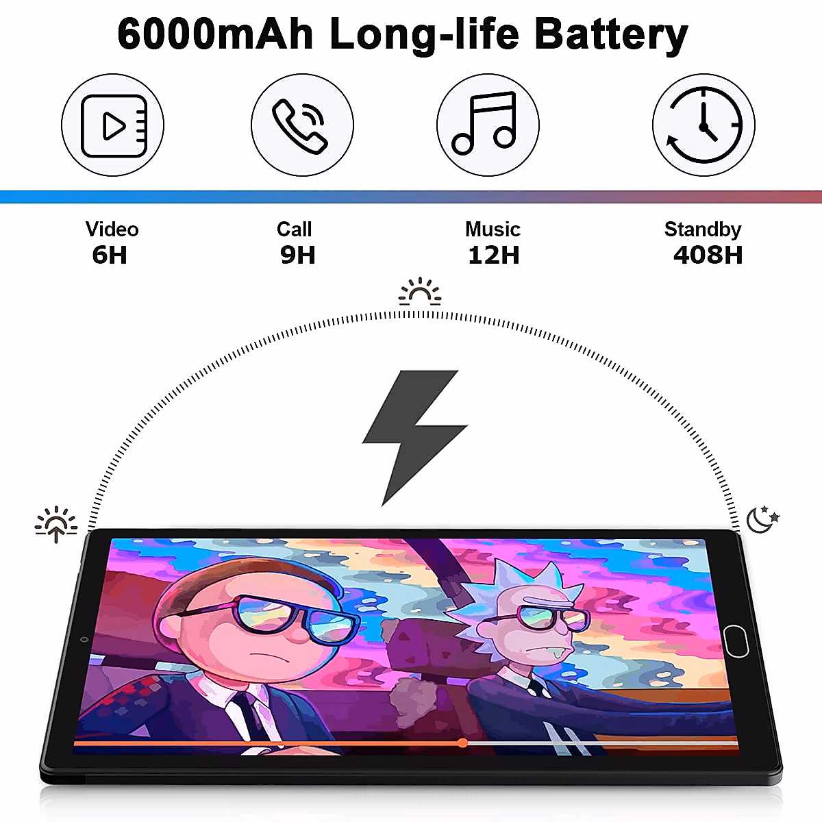 Tablet 10 inch, Android 11.0 GMS Tablets with 4GB RAM 64GB Storage, 128GB Expandable, Quad Core, 10" 1280x800 IPS HD Screen, 6000mAh Battery, 13 MP Camera Support 5.0 Bluetooth, GPS, Dual Wifi 5G＆2.4G