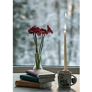 Hyoola 16" Beeswax Taper Candles - 16 Hour Burn Time - White Beeswax Candles - 2 Pack