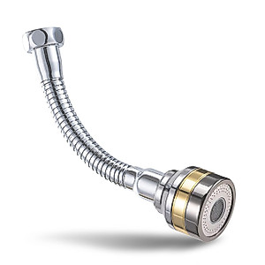 SVHCCBAR Swivel Faucet Aerator,Dual-function Faucet Nozzle 360 Degree Big Angle Rotating Kitchen Sink Faucet Attachment,Swivel Faucet Extender for Kitchen Sink Aerator LONG