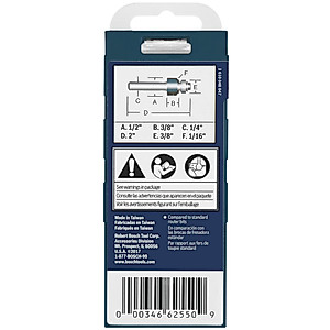 BOSCH 85316MC 1/2 In. x 3/8 In. Carbide-Tipped Smooth-Edge Laminate Trim Router Bit