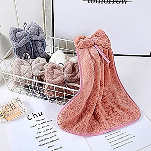 MNTT Wipe Dishcloths,Cute Soft Hanging Absorbent Bowknot Quick Drying Hand Towel Bathroom Accessories Kitchen Tools(5pcs Set)
