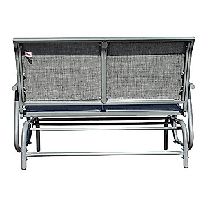 GOLDSUN 2 Person Deck Swing Glider Chair Patio Swing Bench Garden Rocking Seat for Outdoor Patio,Backyard,Deck Swimming Pool(Gray)