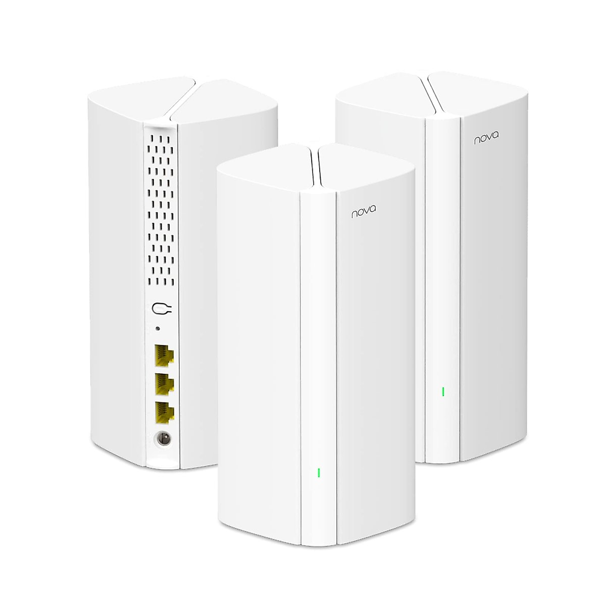 Tenda AX3000 Mesh WiFi 6 System Nova MX12-7000 sq.ft WiFi Coverage - Whole Home WiFi Mesh System - 1.7 GHz Quad-Core CPU - Dual-Band Mesh Network for 160+ Devices - 3 Gigabit Ports per Unit - 3-Pack