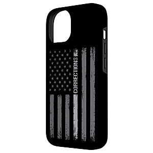 iPhone 14 Corrections - Correctional Officer Gift - USA American Flag Case