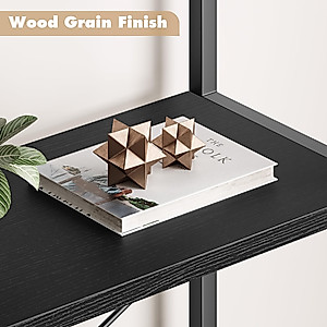 GAOMON Arched Bookshelf 5 Tier Bookcase 70.87in Tall Display Racks Modern Standing Bookshelves Metal Book Shelf for Bedroom, Living Room, Home Office