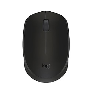 Logitech M170 Wireless Mouse for PC, Mac, Laptop, 2.4 GHz with USB Mini Receiver, Optical Tracking, 12-Months Battery Life, Ambidextrous - Black