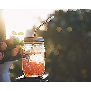 Mini Skater 16Pcs Silicone Straws Tips Food Grade Reusable Anti-Scald/Cold Straws Cover Fit for 1/4 Inch Wide(6mm Out diameter) Stainless Steel Straws (White)