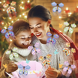 Auidy_6TXD Butterfly Explosion Gift Box, Flying Butterfly Surprise Gift Box 5.7x5.7x5.5 inches, DIY Exploding Surprise Flying Butterfly Gift Box for Gift, Birthday, Wedding, Party, Anniversary